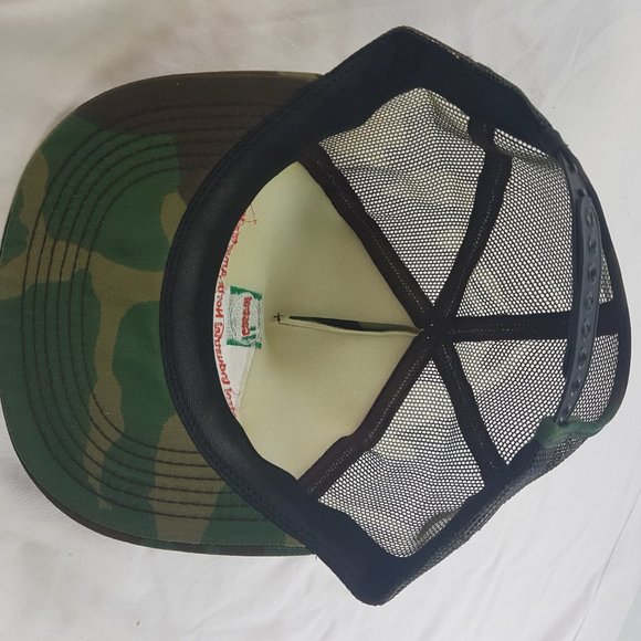 Accessories | Castrol Gas Oil Camo Cap Trucker Hat Snapback Base | Poshmark